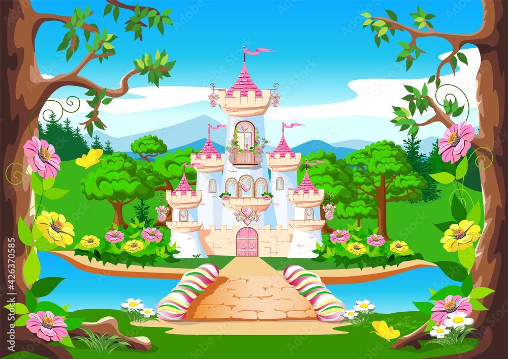 Pink Fairy Tale Background