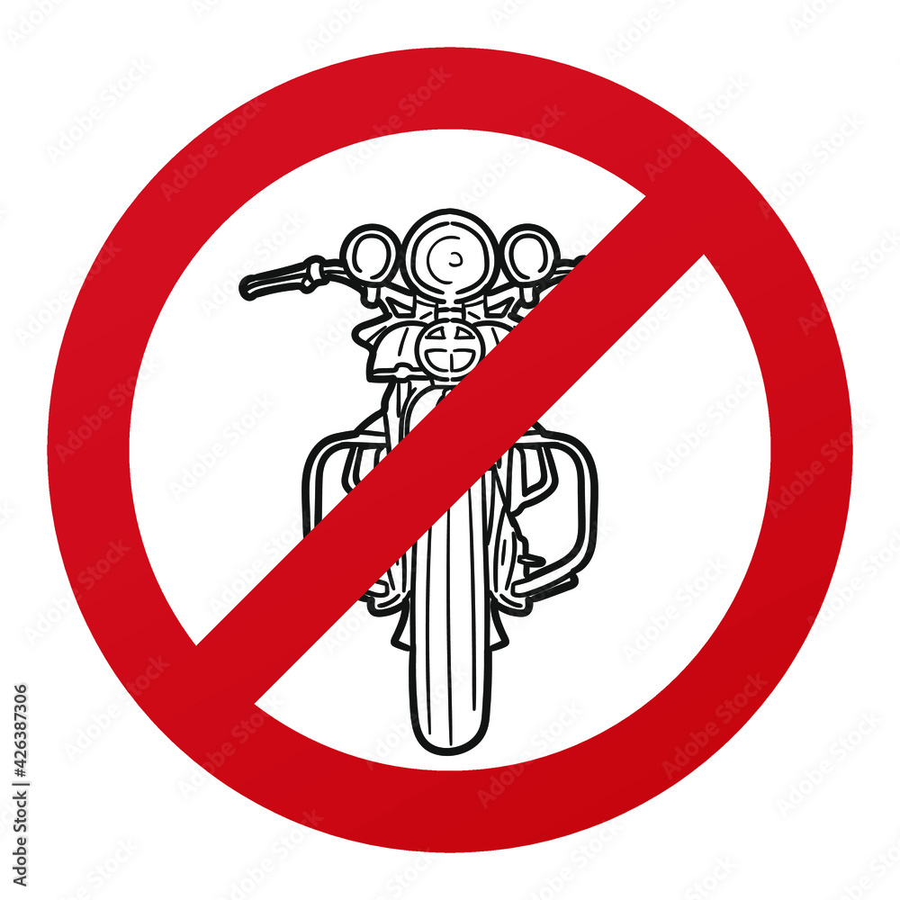 Biker Symbol Isolated on White Background. Round Trip Vector ...