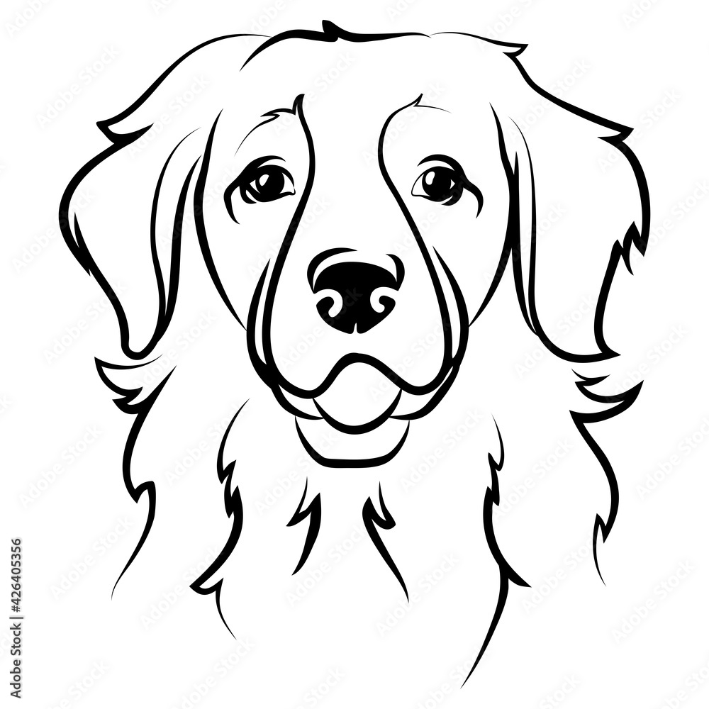 Golden Retriever Outline