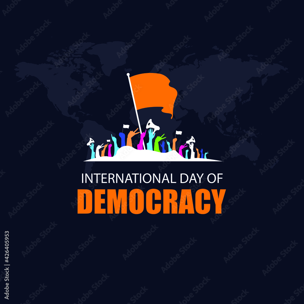 International Democracy Day, poster or banner for International ...
