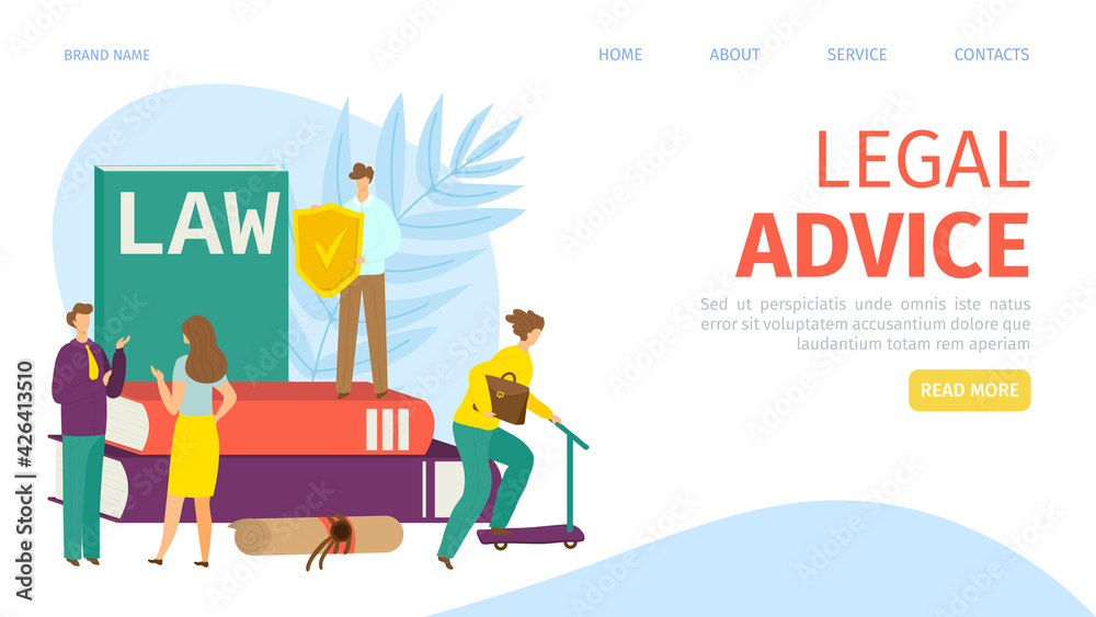 Legal advice from lawyer, vector illustration. Law support for cartoon ...