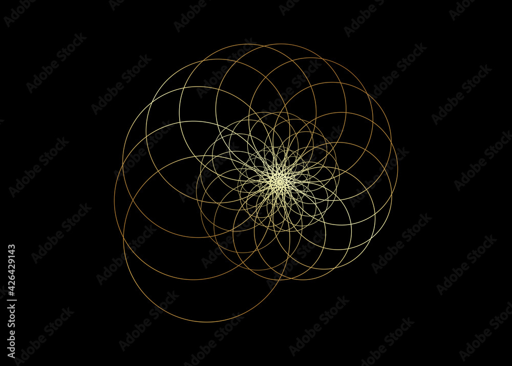 Sacred Geometry Spiral Fibonacci