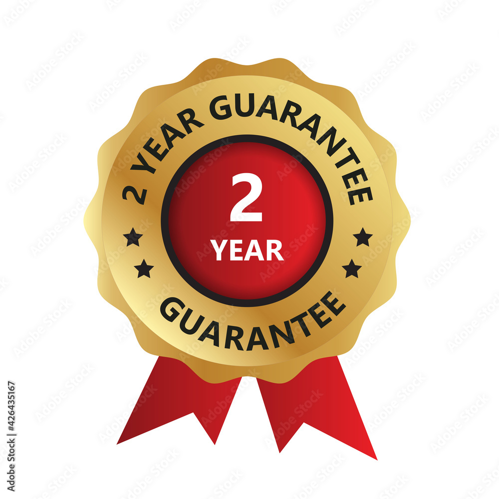 2 year guarantee badge, guarantee certificate, 2 year guarantee logo ...