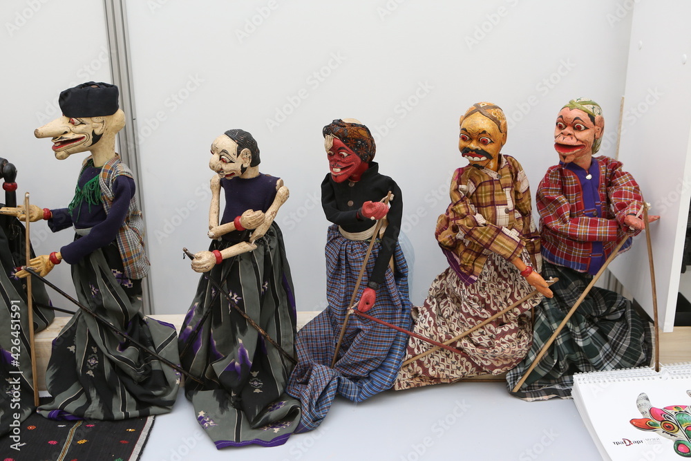 Ethnic dolls for puppet theater. Puppets. Traditional national folk ...
