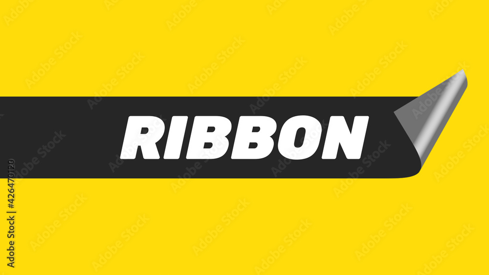 Ribbon Tape Band Titles Stock Template | Adobe Stock