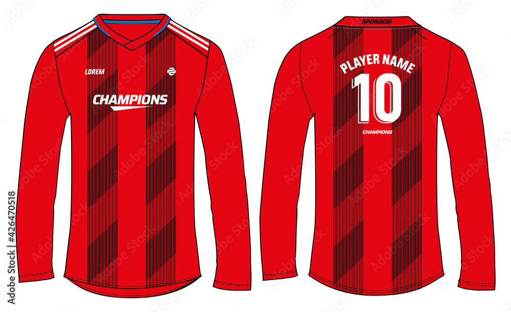 Long sleeve football jersey t shirt, Sports jersey design concept ...