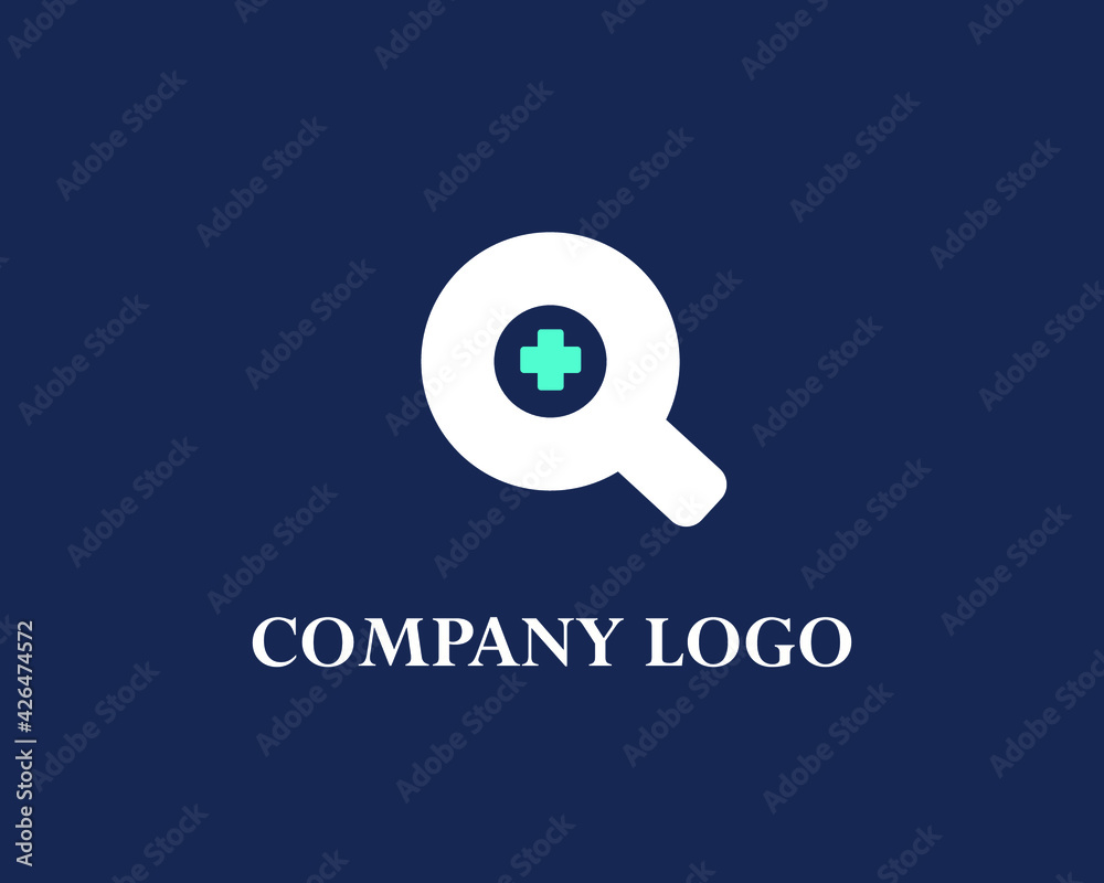 Letter Q cross plus medical logo icon design template elements. Stock ...