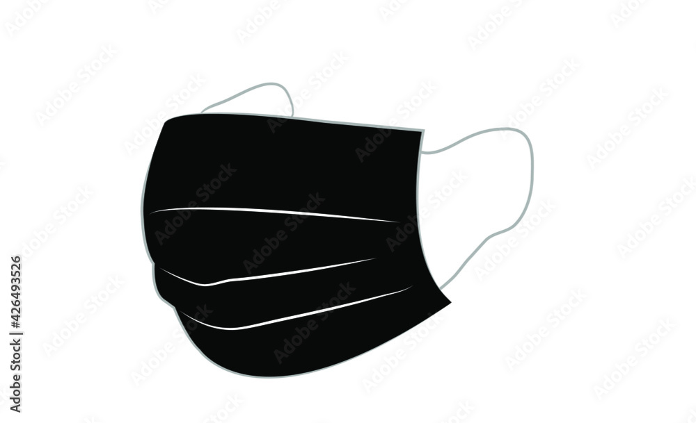Vector de mascarilla negra Stock Vector | Adobe Stock