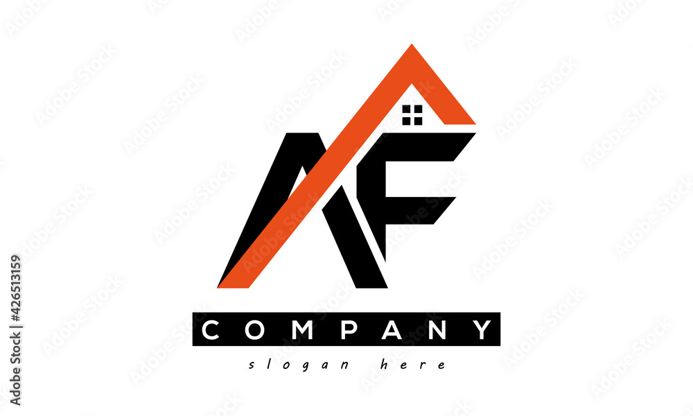 initial AF letter real estate construction logo vector Stock Vector ...
