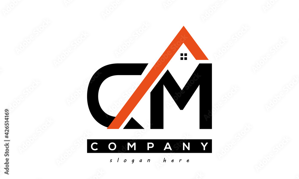 initial CM letter real estate construction logo vector Stock Vector ...
