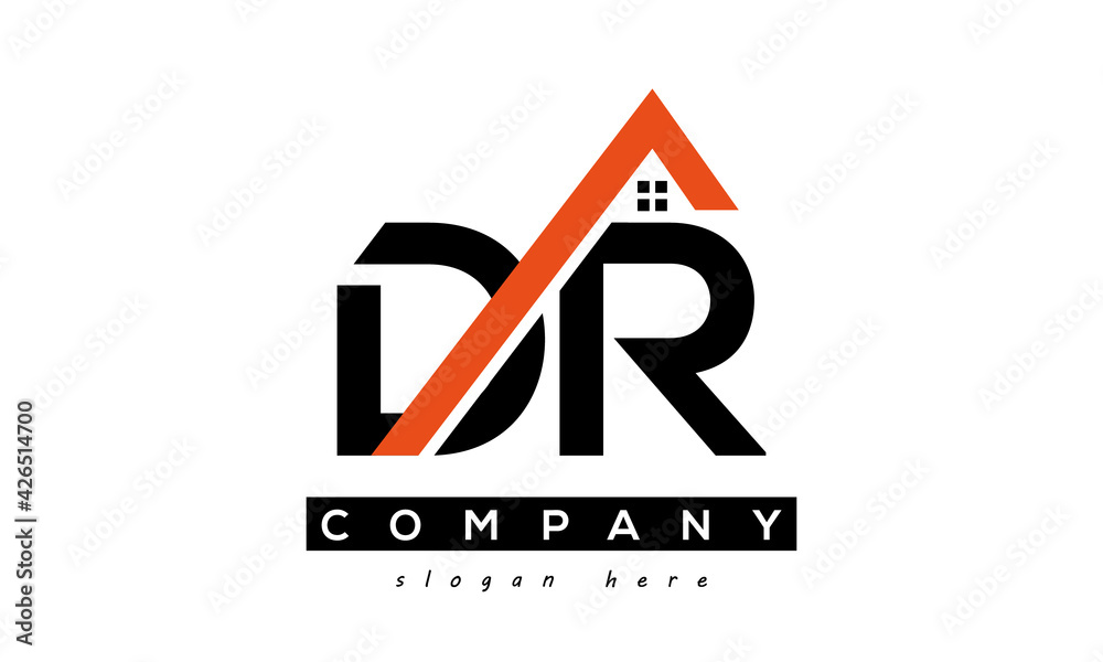 initial DR letter real estate construction logo vector Stock Vector ...