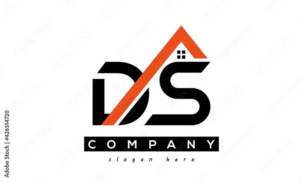 initial DS letter real estate construction logo vector Stock Vector ...