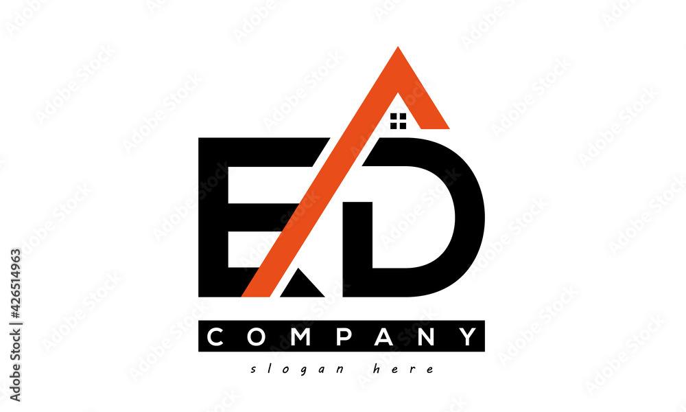initial ED letter real estate construction logo vector Stock Vector ...