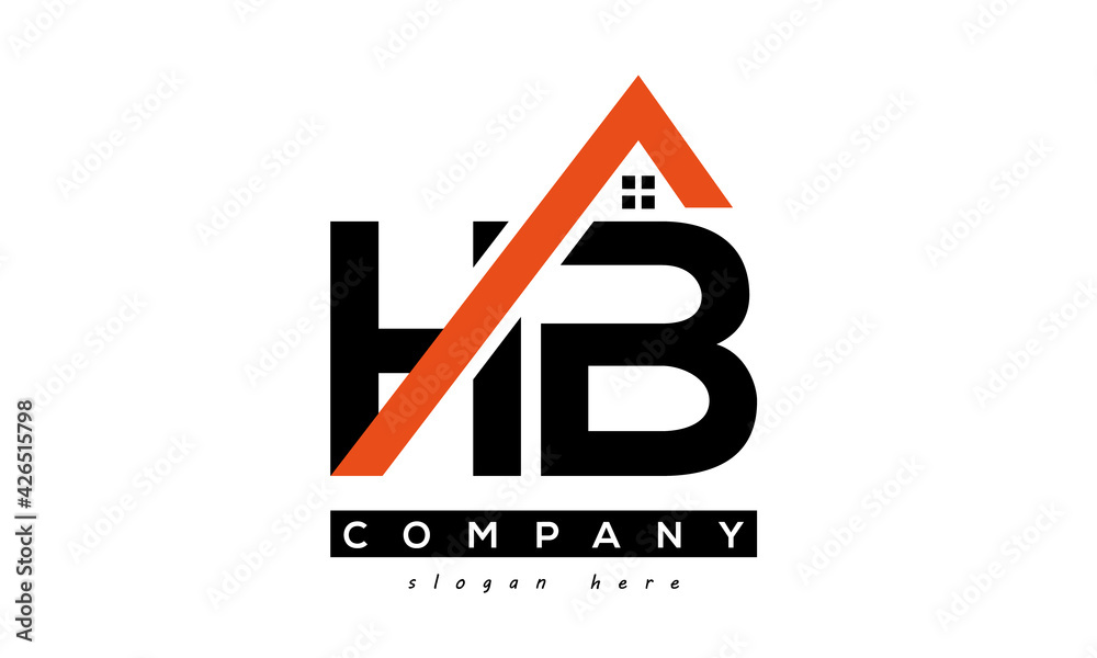 initial HB letter real estate construction logo vector Stock Vector ...