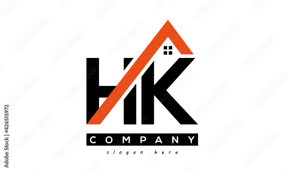 initial HK letter real estate construction logo vector Stock Vector ...