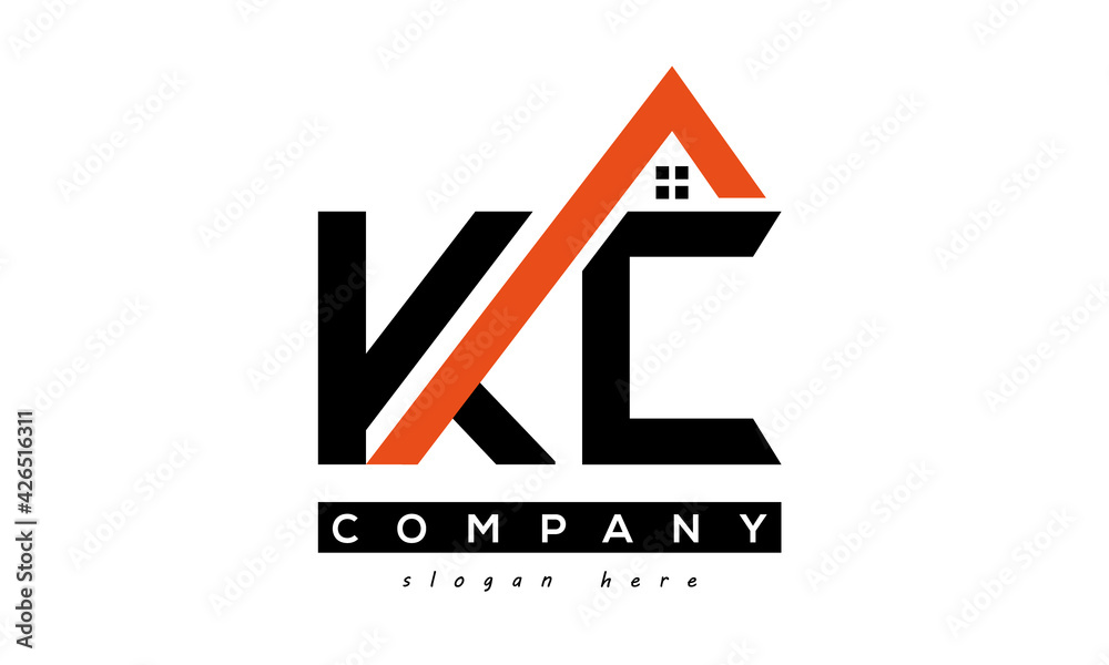 initial KC letter real estate construction logo vector Stock Vector ...