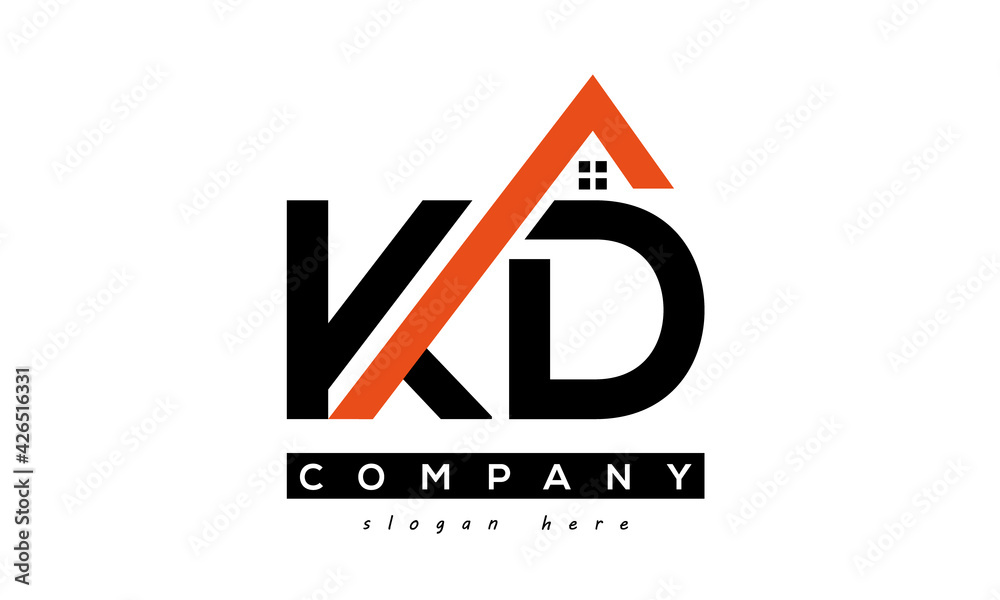 initial KD letter real estate construction logo vector Stock Vector ...