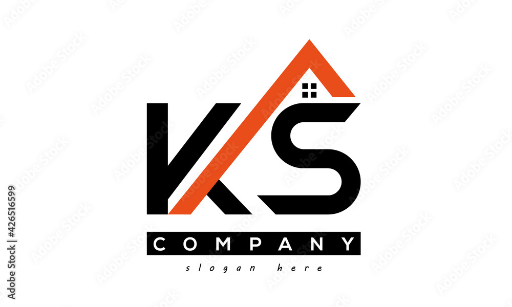 initial KS letter real estate construction logo vector Stock Vector ...