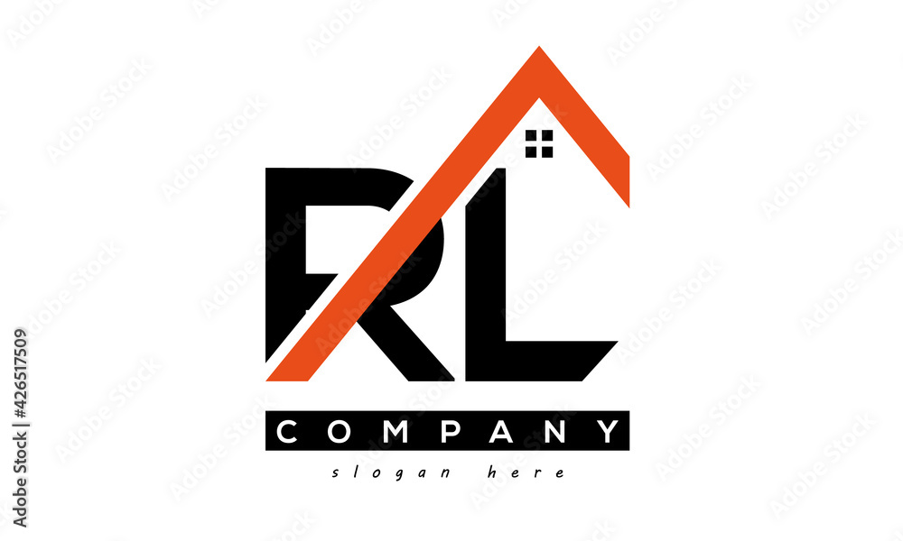 initial RL letter real estate construction logo vector Stock Vector | Adobe Stock