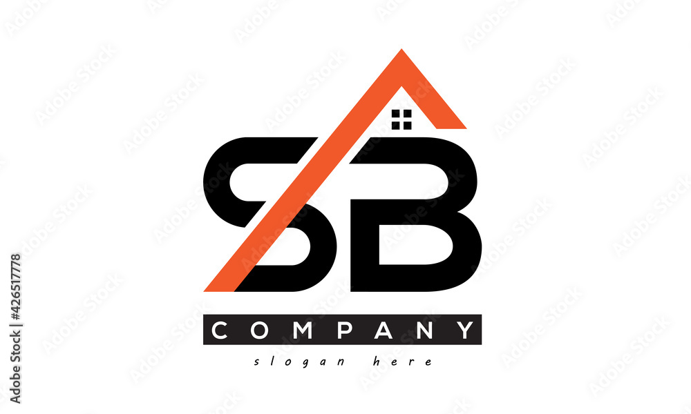 initial SB letter real estate construction logo vector Stock Vector ...