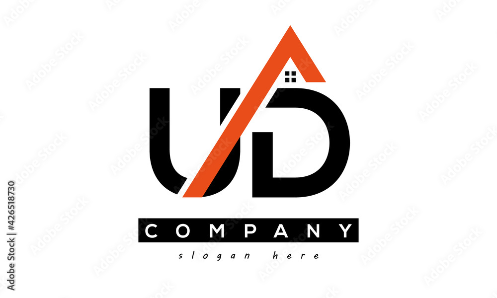 initial UD letter real estate construction logo vector Stock Vector ...