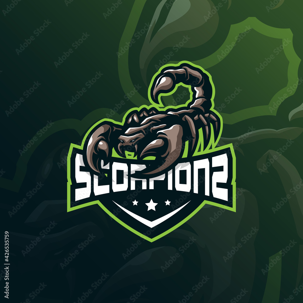 Scorpion mascot logo design vector with modern illustration concept ...
