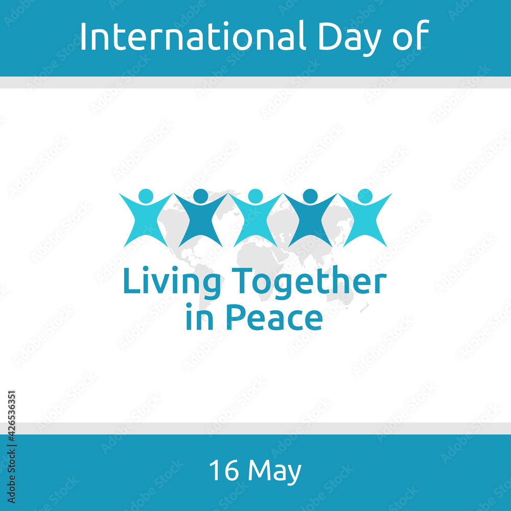 vector graphic of international day of living together in peace good ...