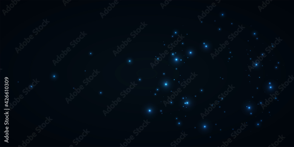 Night space sky with blue shining stars. Abstract cosmos background for ...