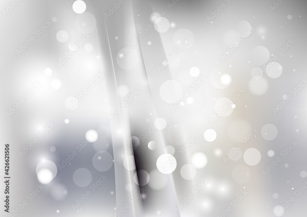 Light Grey Blur Lights Background Vector Image Stock Vector | Adobe Stock