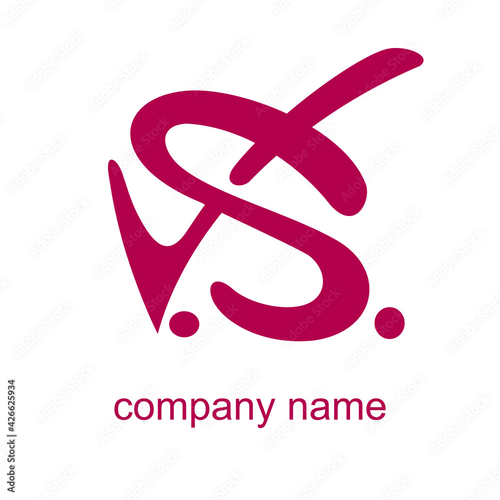 Logo VS. Letters V.S. Graphic representation of letters Stock Vector ...