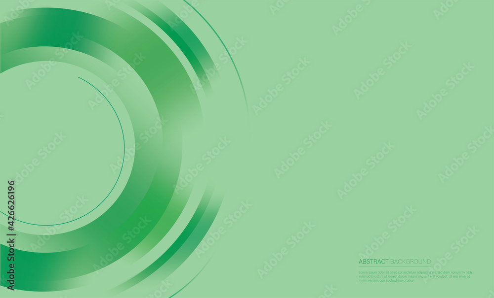 Abstract green circle background vector illustration Stock Vector | Adobe Stock