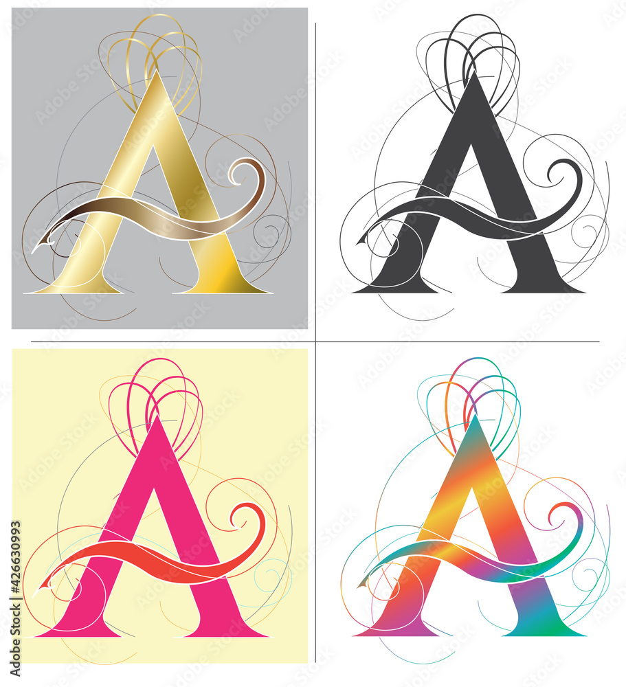 Letter A alphabet font vector design Stock Illustration | Adobe Stock