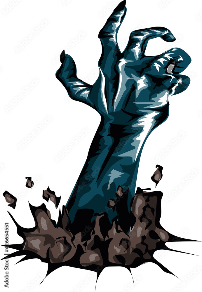 Zombie hand - Halloween clip art Stock Illustration | Adobe Stock