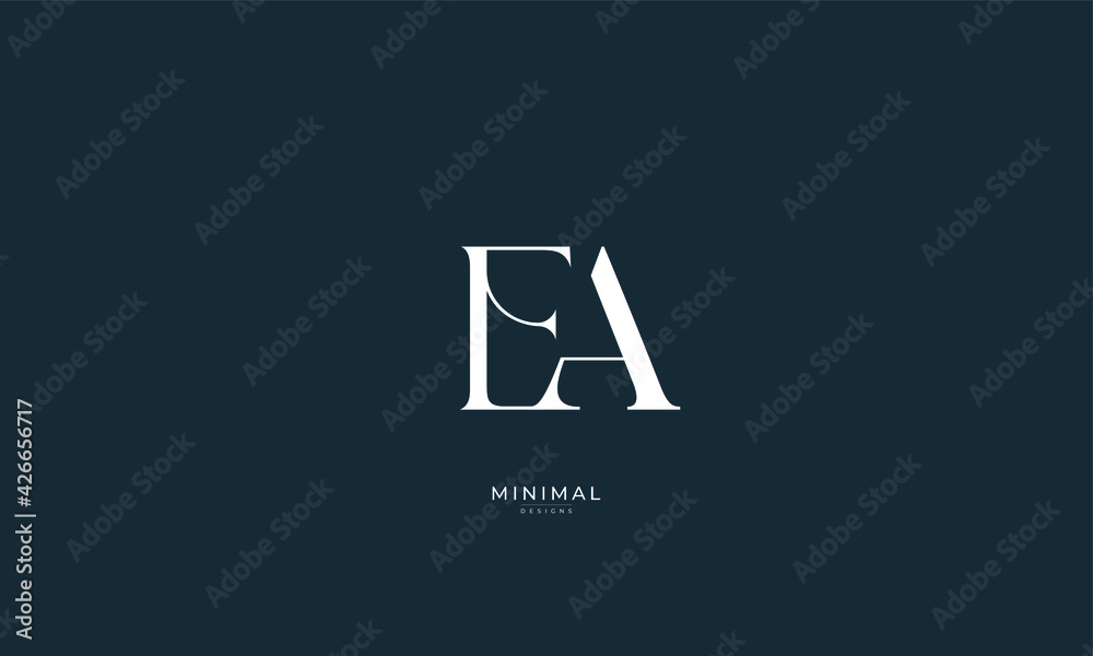 Alphabet letter icon logo EA Stock Vector | Adobe Stock