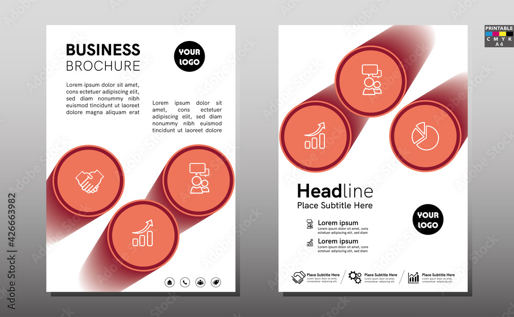 Business or company profile modern flyer illustrator template in A4 ...