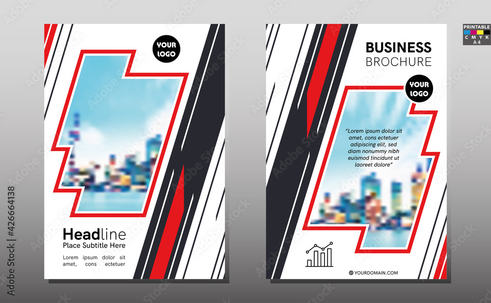 Business or company profile modern flyer illustrator template in A4 ...