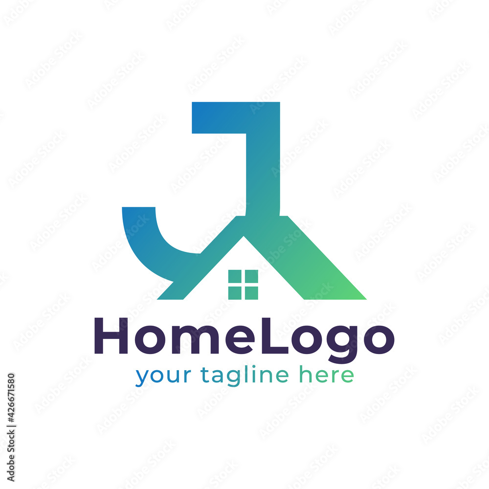 Real Estate J Letter Logo Design. Usable for Construction Architecture ...