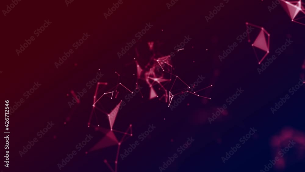 Abstract Digital Data Plexus Technology Background Loop/ 4k animation of an abstract plexus ...
