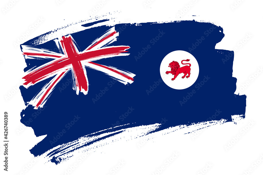 Flag of Tasmania, Australia. Australian state banner brush concept ...