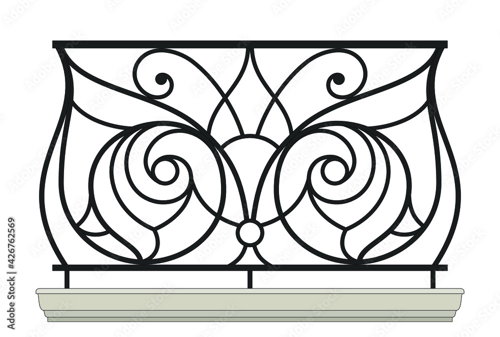 Iron railings. Forging design. Blacksmithing. Art Nouveau. Modern ...