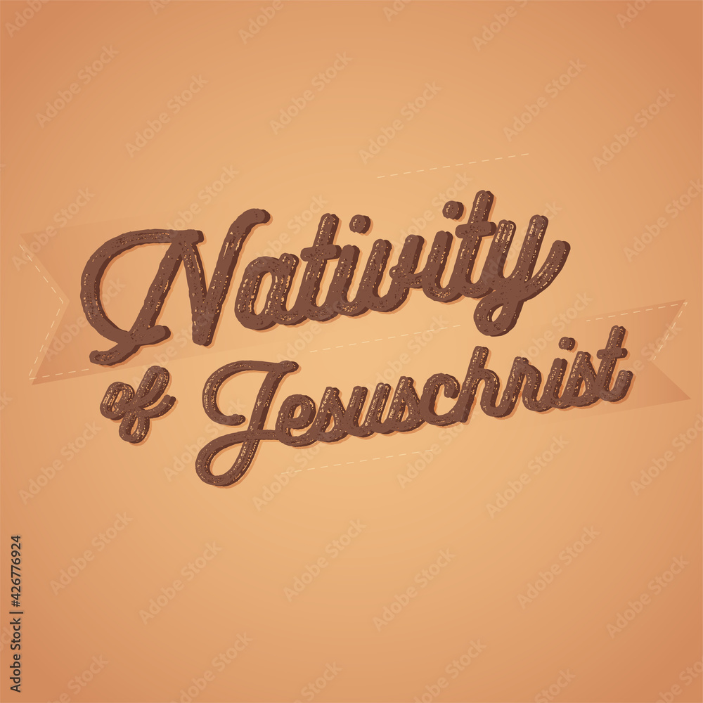 Image nativity jesuschrist beige birth jesus icon- Vector Stock Vector ...