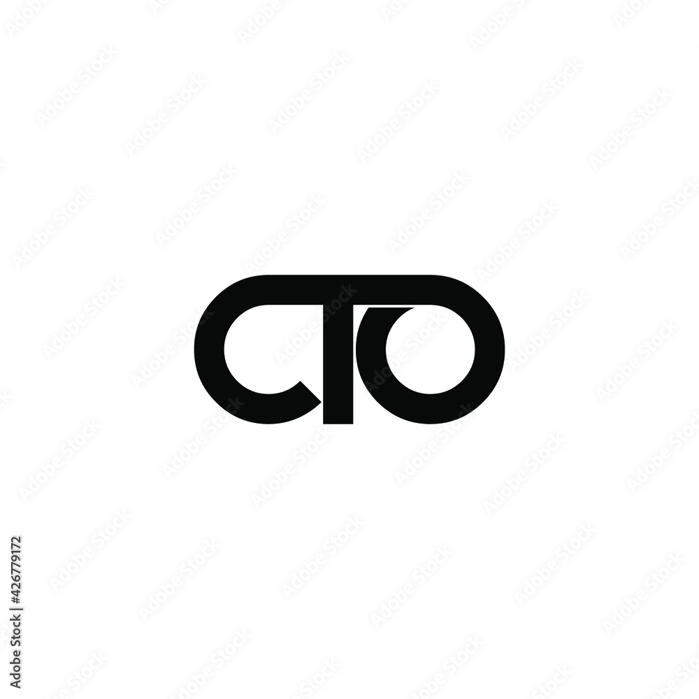 cto letter original monogram logo design Stock Vector | Adobe Stock