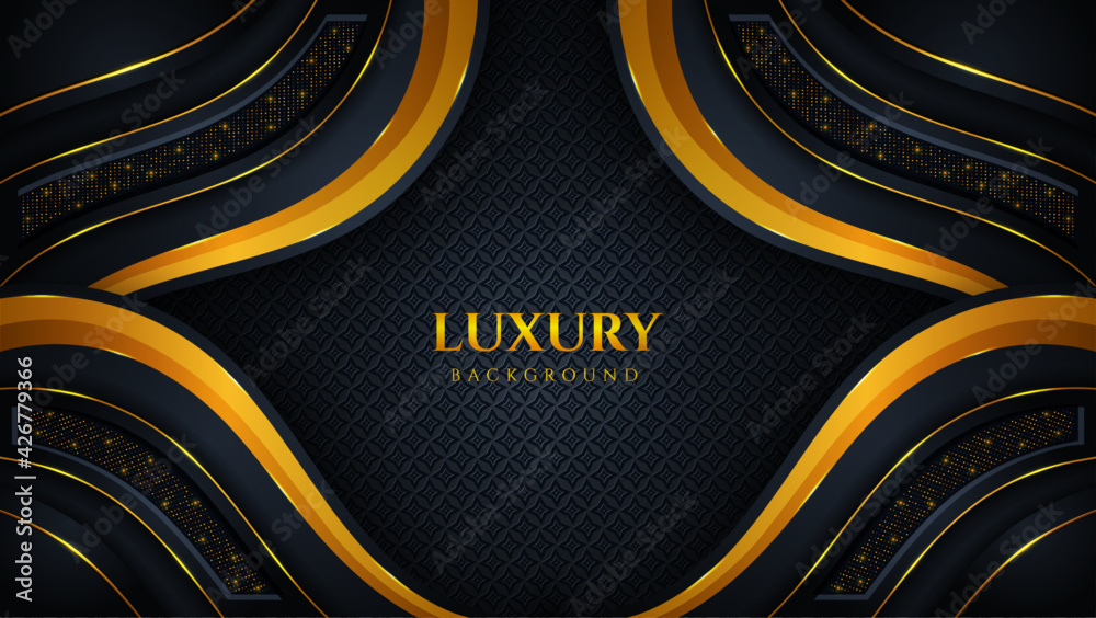 Modern luxury background with shiny gold color glitter and luxurious ...