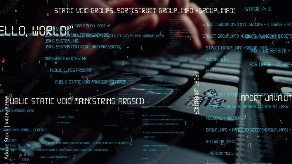 Creative visual of computer programming coding and software development ...