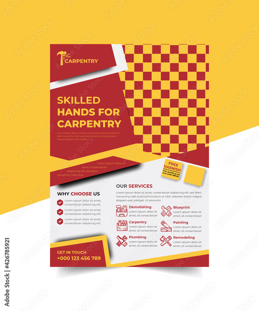 carpentry flyer design template carpentry flyer design flyer design ...