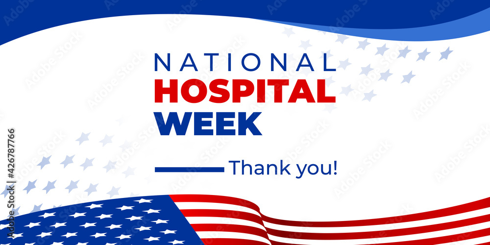 Vecteur Stock National hospital week. Vector web banner for social ...