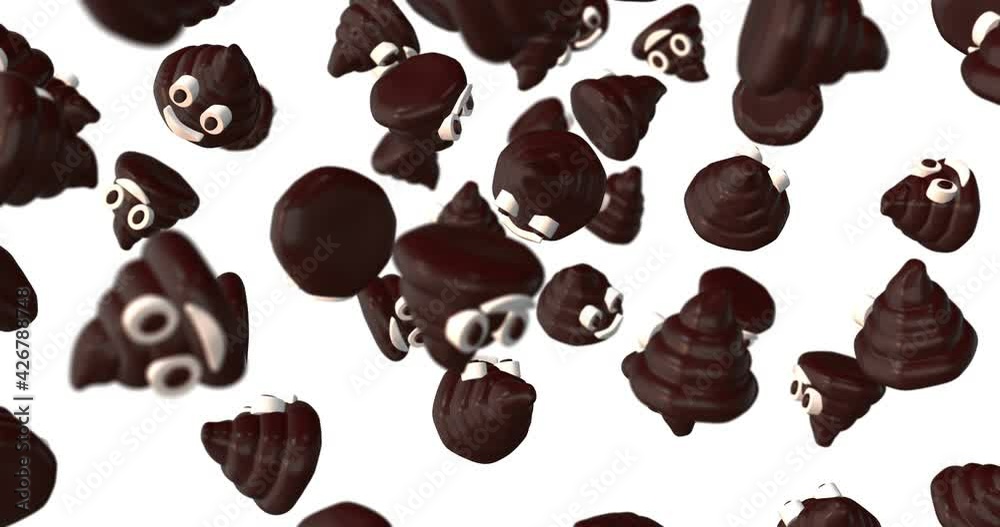 pile of poo emoji symbol poop messaging mood Stock ビデオ | Adobe Stock