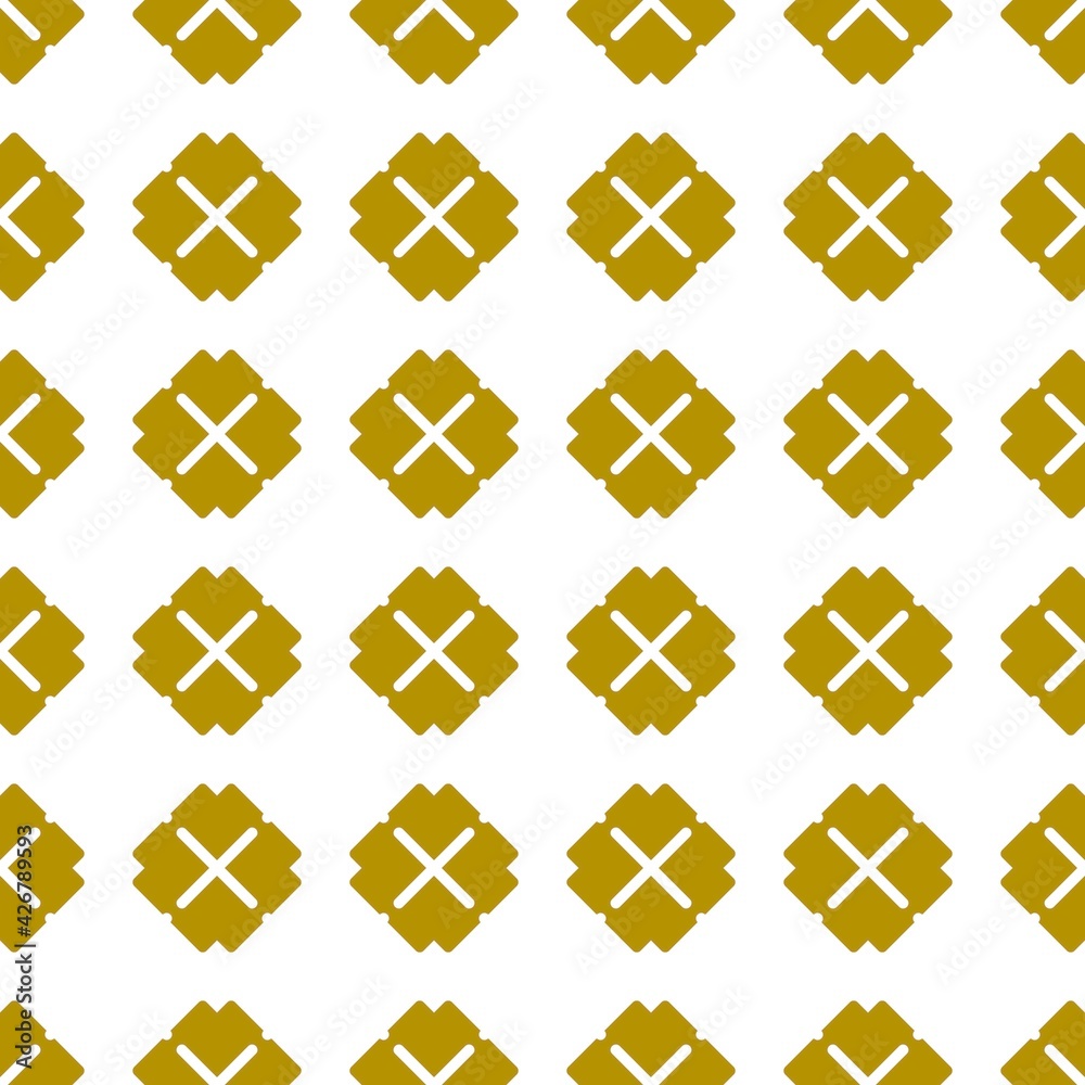 Geometric of diagonal square x pattern. Design grid of seamless gold on ...