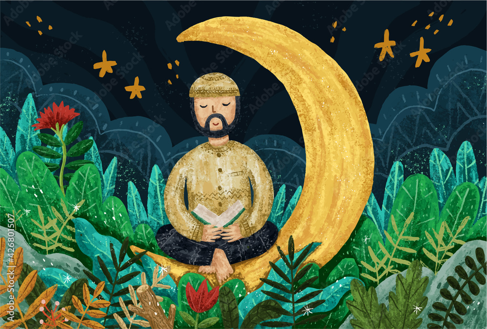 cute Islamic design illustrations Stock Vector | Adobe Stock