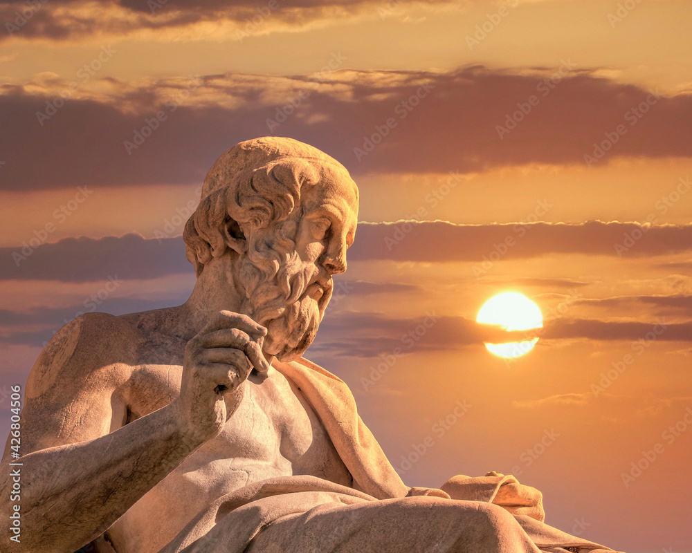 Poster Plato the ancient Greek philosopher and thinker under the sun on ...